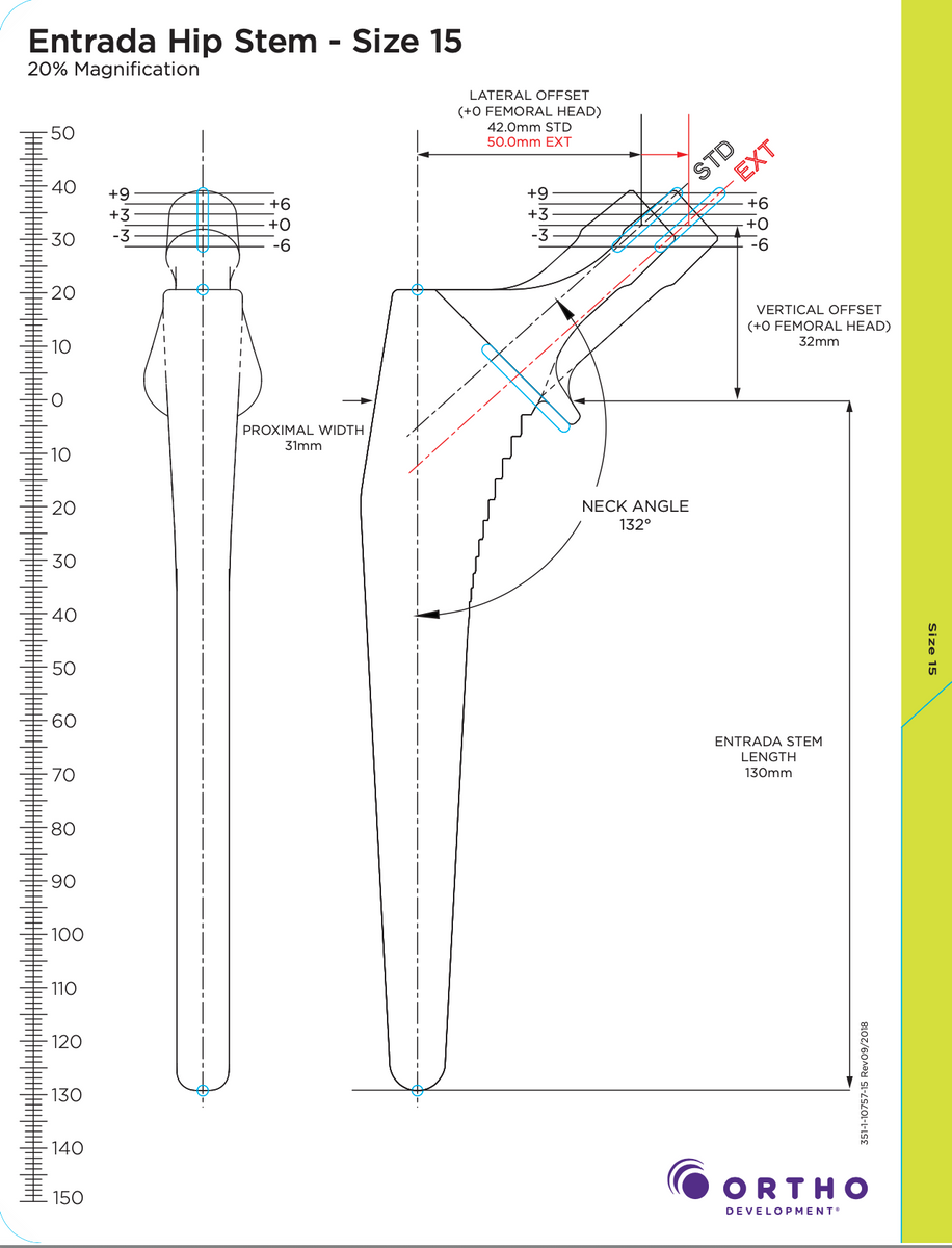 Entrada Hip Stem Template – ODEV Store